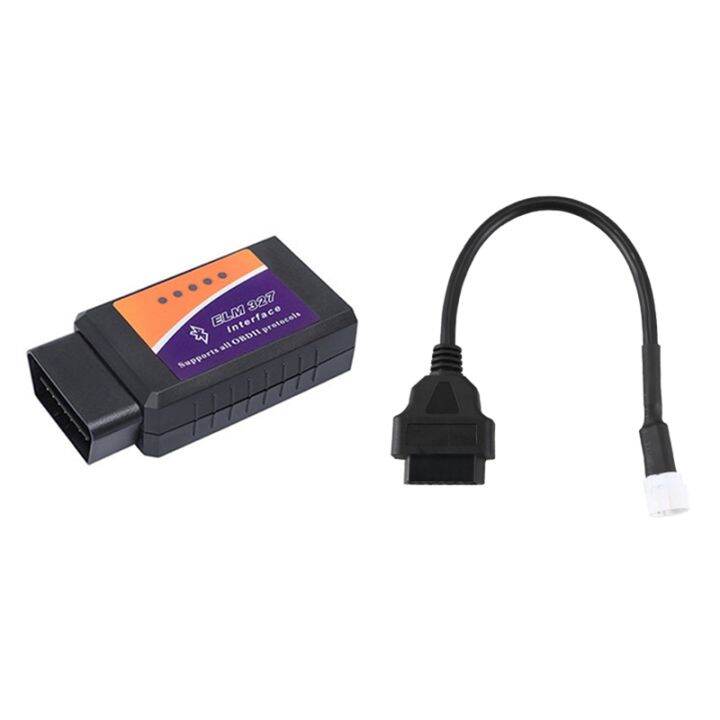 Mini Obd2 Bluetooth Scanner with 1 Pcs Black 3 Pin OBD2 Cable | Lazada ...