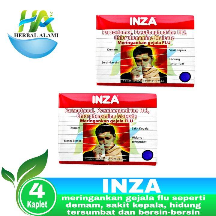 Inza Tablet 4 -Obat Demam -Sakit kepala -hidung tersumbat dan bersin ...