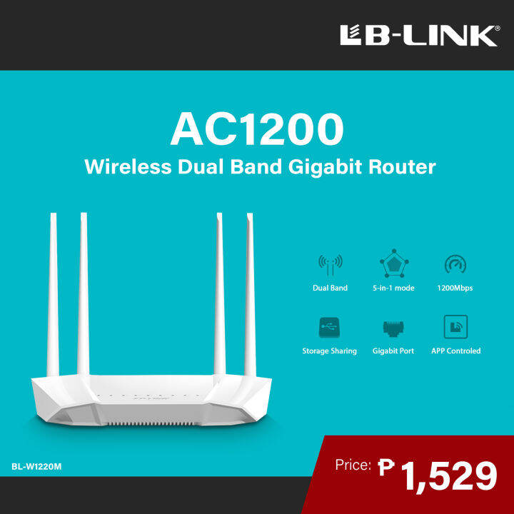 LB-LINK | BL-W1220M | AC1200 Wireless Dual Band Gigabit Router | Lazada PH