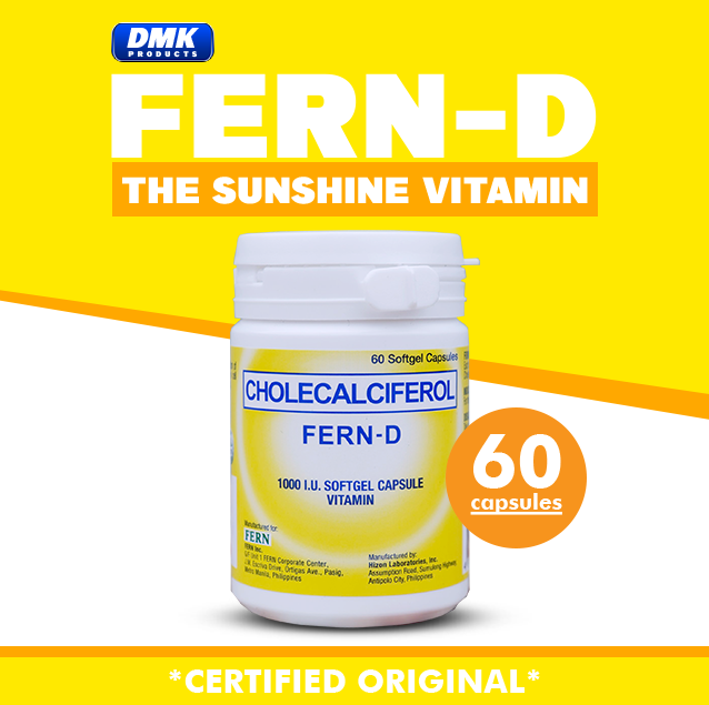 Fern Pure Vitamin D (Cholecalciferol) in 60 and 120 pcs | Lazada PH