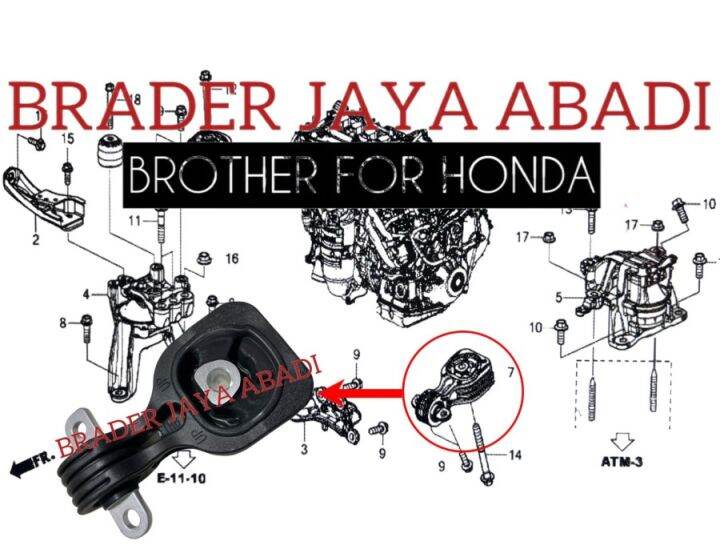 ENGINE MOUNTING TORQUE ROD BANGKU MESIN BELAKANG BAWAH CRV GEN 5 RW1 2 3 TURBO 2018 2019 2020 ...