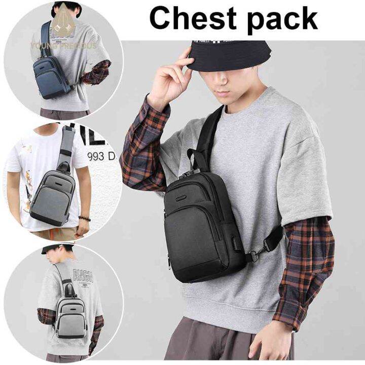 Multi-function Chest Bag Anti-theft Travel Bag Password Lock Waterproof ...