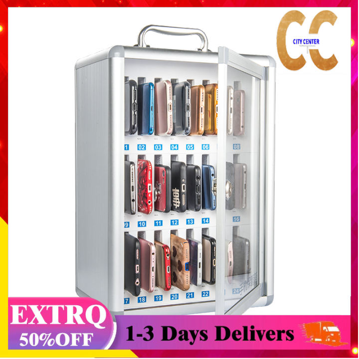 【CENTER】Mobile Phone Safe Box Transparent with Lock Factory Staff Force ...