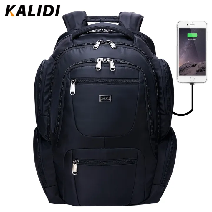 KALIDI Waterproof Laptop Bag Backpack for Men USB Charge and Headphone ...