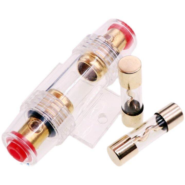 Car Stereo Gold Plated AGU Glass Fuses Inline 60A 60 Amp Fuse Ratin ...
