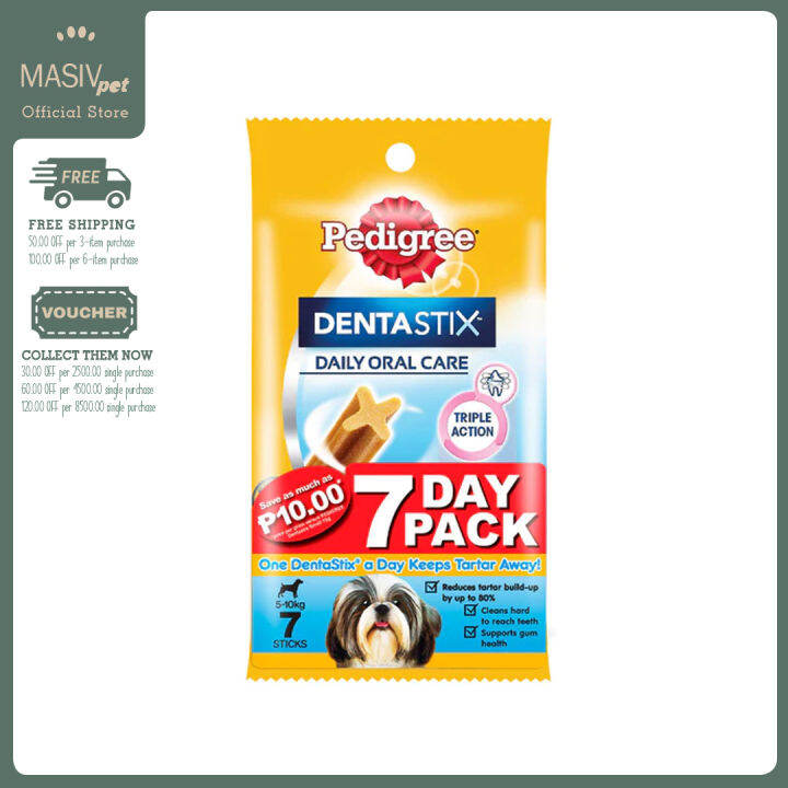 Pedigree Dentastix Daily Oral Care Chew Treats Small 7 Day Pack Dental ...