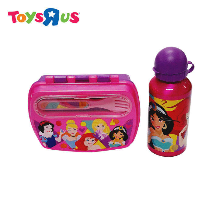 Sandwich Box With Cutlery & Aluminium Bottle Set - Disney Princess ...