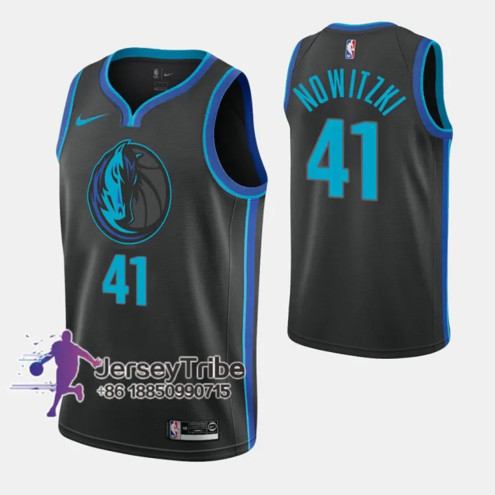 New Original Men's NBA Dallas Mavericks #41 Dirk Nowitzki Retro City ...