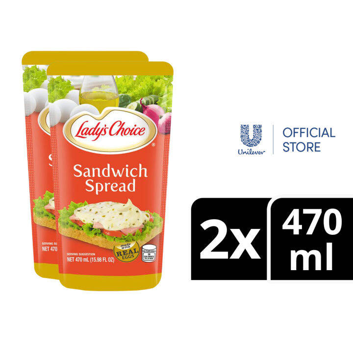 [BUNDLE OF 2] Lady's Choice Regular Sandwich Spread 470ML Pouch | Lazada PH