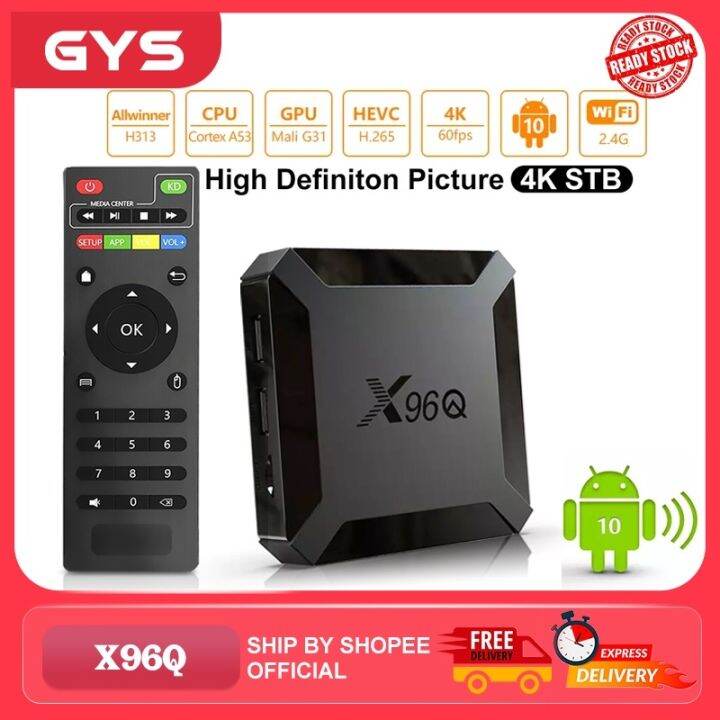 Tv Box Smart Newest cheapest Android tv box X96Q 1gb 8gb 2gb 16gb Allwinner H313 Quad Core wifi ...