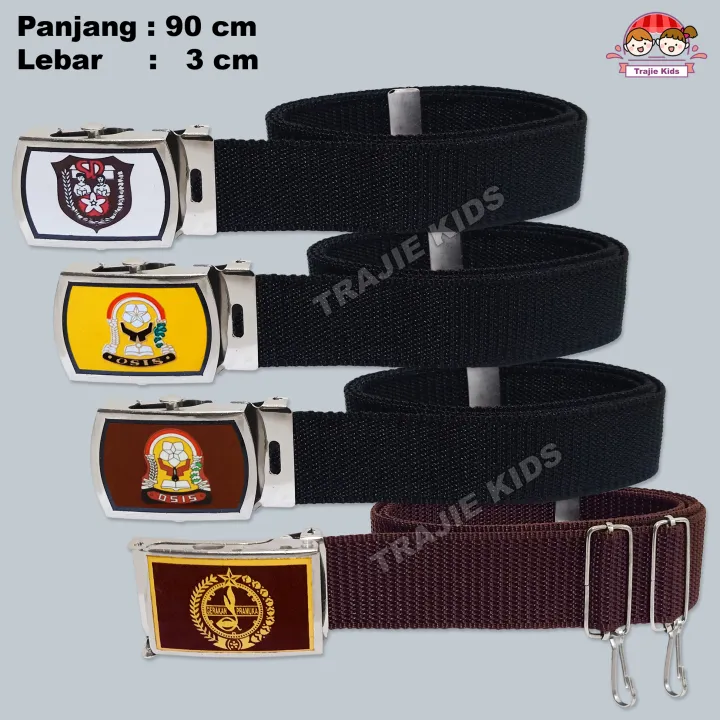 Sabuk Gesper Ikat Pinggang Logo OSIS SD SMP SMA Pramuka Laki Perempuan ...