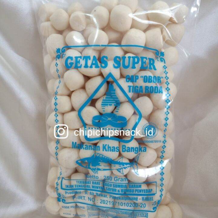 GETES SUPER CAP OBOR TIGA RODA BIRU ASLI BANGKA / GETAS KERUPUK IKAN ...