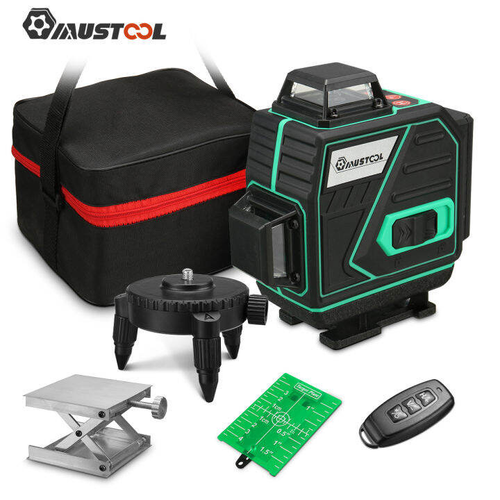 LD Green Beam 16 Garis Laser, Alat Level 4D Super Kuat 360 ° Horizontal ...