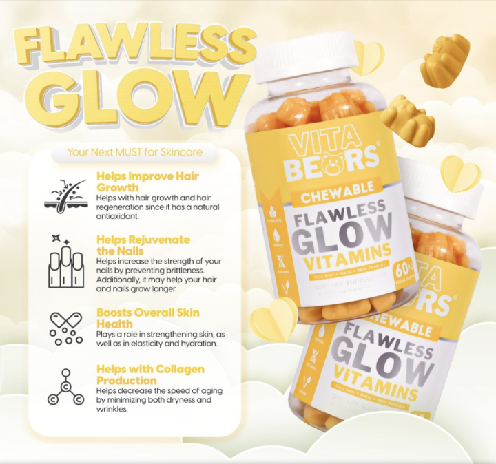 Vita Bears Chewable HAIR + NAILS + SKIN VITAMINS Gummies| hair ...