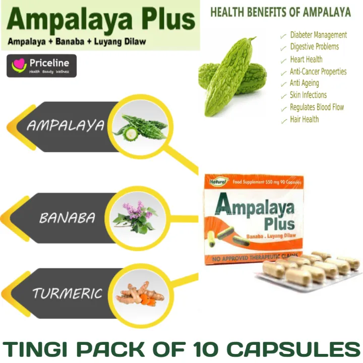 Authentic Ampalaya Plus Tingi Pack of 10 Capsules | Lazada PH