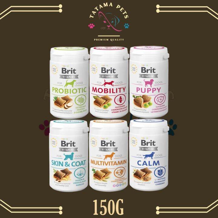 Brit Vitamin Dog Supplement 150G (Skin & Coat, Multivitamin, Mobility ...