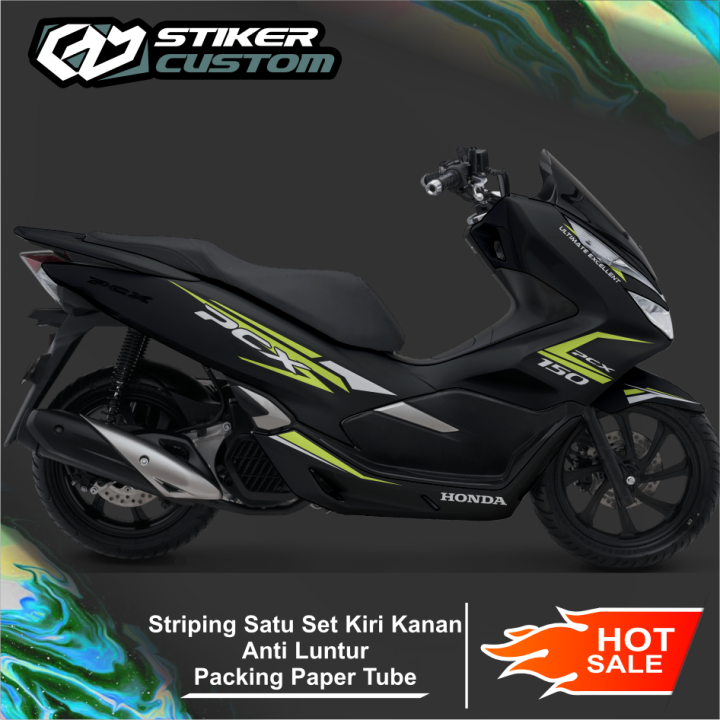Cutting Sticker PCX 150 HITAM - Aksesoris Motor Stiker Honda PCX 150 cc ...