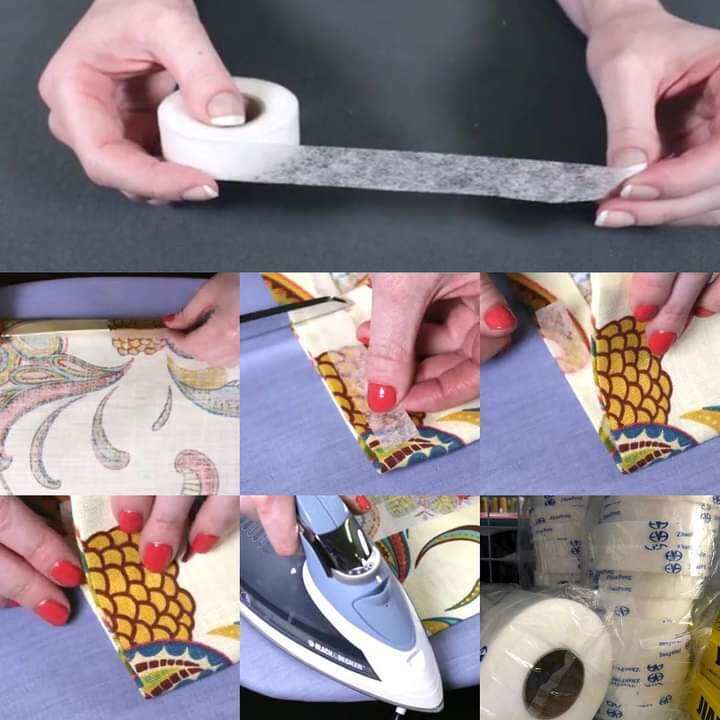 (meter) Pelekat fabrik / Kain Gam untuk tampal nametag, lencana, logo ...