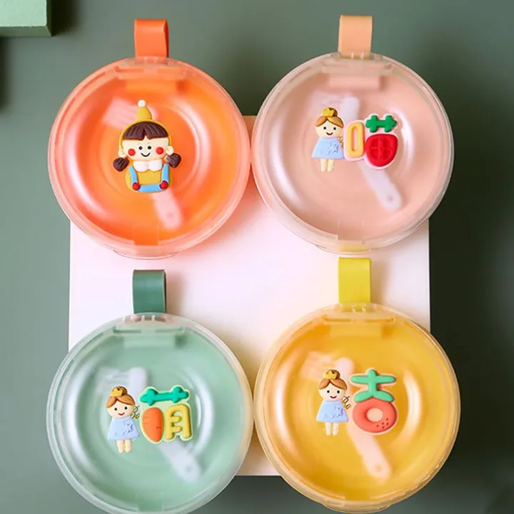 WEANBU Travel Outdoor Denture Care Orthodontic Retainer Partial Denture Storage Container False ...