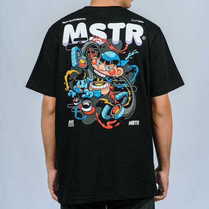 Nick Automatic X Master Collaboration "Invaders" Black T-shirt | Lazada PH