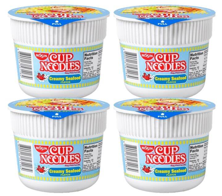 Nissin Cup Noodles Mini Creamy Seafood 45g - Pack of 4 | Lazada PH
