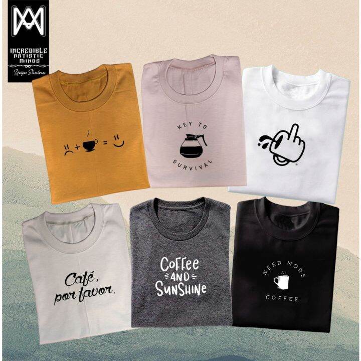Unisex Coffee Kape T-shirt Designs aesthetic Unique tees | IAM Clothing ...