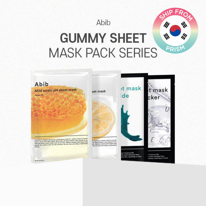 Abib Gummy Facial Sheet Mask Pack Series from PRISM | Lazada PH