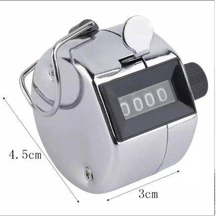 Hand Tally Counter Tasbih Counter Alat Hitung - Silver STAINLESS STEEL ...