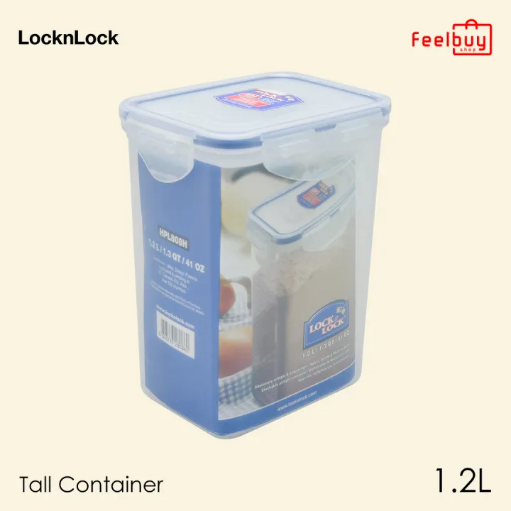 LocknLock HPL808H Tempat Makan Lock & Lock Rectangular FoodContainer 1.2L Tempat Penyimpanan ...