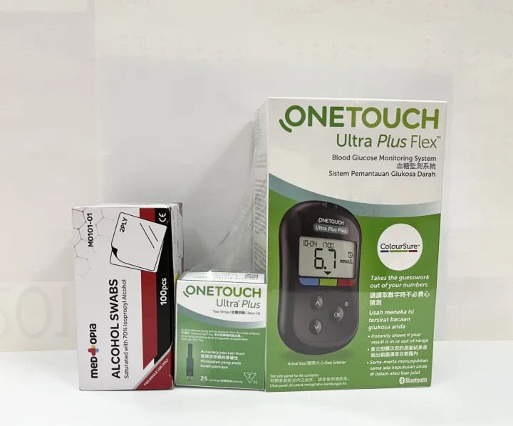 OneTouch Ultra Plus Flex Blood Glucose Monitoring Meter (Complete Set ...