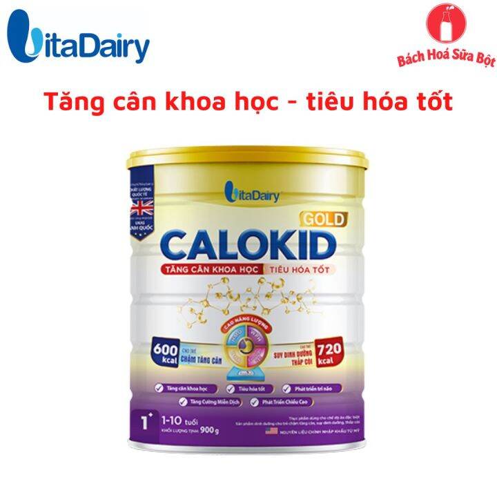 Sữa bột Calokid Gold 1+ (lon 900g) - dành cho trẻ tăng cân và tiêu hóa ...