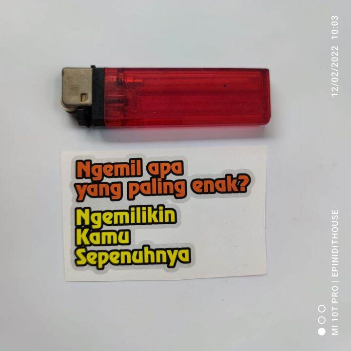 Stiker Ngemil Enak Kata Gombal Humor Lucu Viral Meme Motor Helm FYP ...