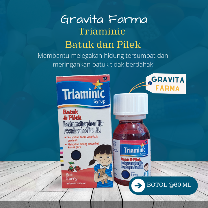 Triaminic Batuk Kering dan Pilek Sirup 60 mL - Rasa Berry | Lazada ...