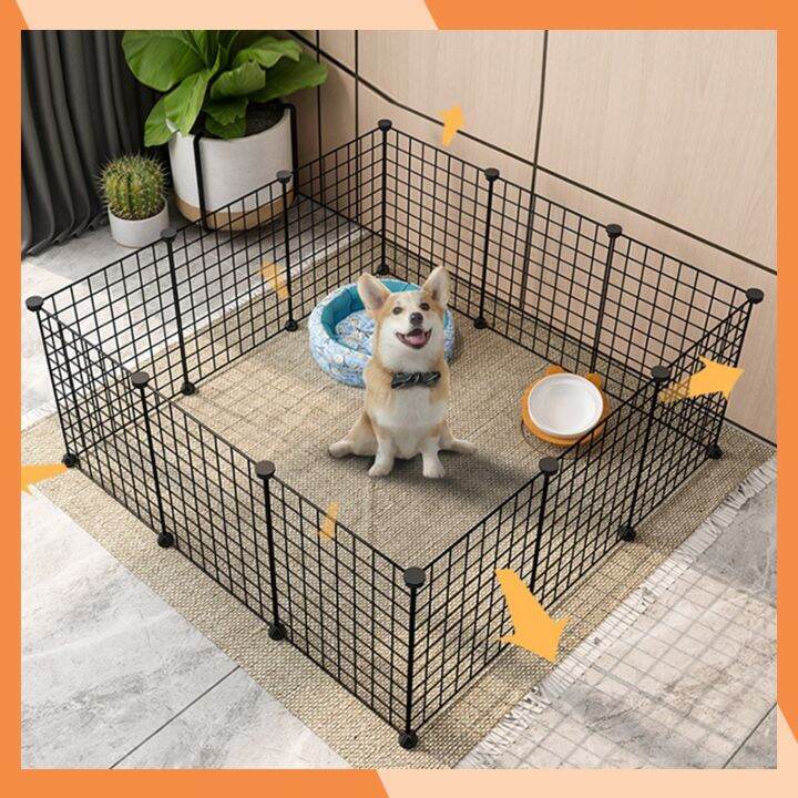 DIY Frame Steel Panel Extendable Dog Cage Pet Cage Dog Fence Stackable ...