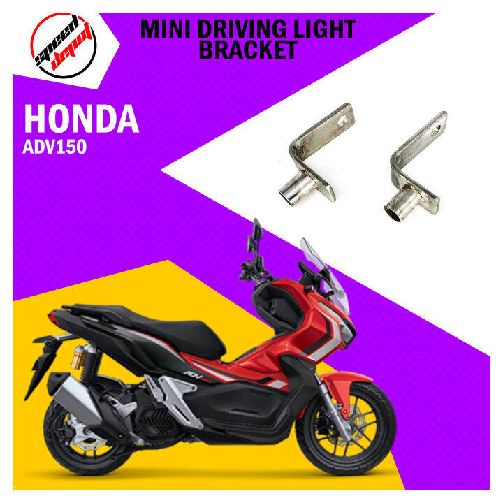 Honda ADV150 - Motorcycle Stainless Mini Driving Light Bracket * Speed ...