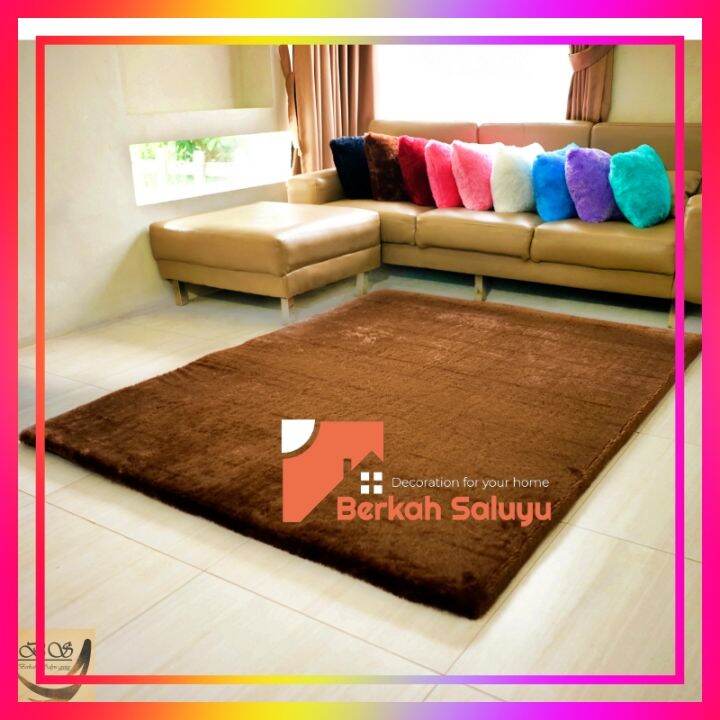 Karpet Bulu Rasfur anti slip 150x100x4.5cm. | karpet aesthetic|karpet ...