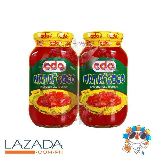 CDO Nata De Coco Coconut Gel in Syrup Red 340g 2 jar | Lazada PH