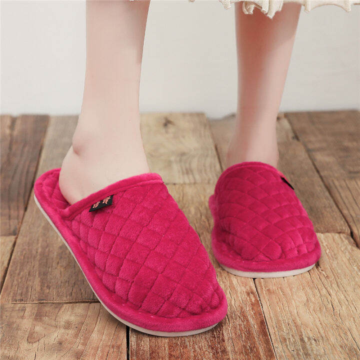 Home Baotou silent cotton slippers for men and women with non-slip ...