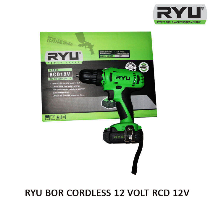 TEKIRO RYU Mesin Bor Cordless Drill 12V / RYU RCD 12V Mesin Bor 2 ...