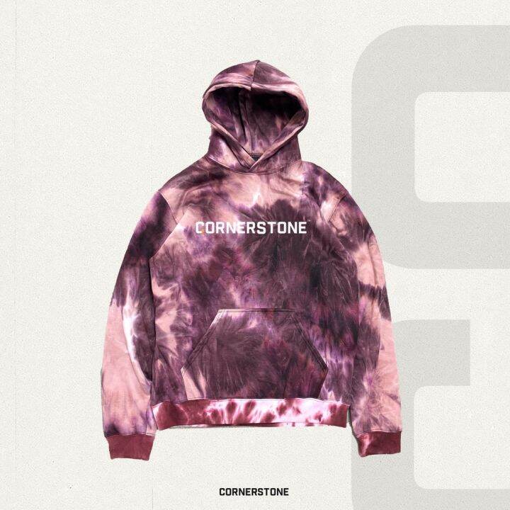 CORNERSTONE CLOTHING PULLOVER DYE HOODIE "BURGUNDY RED" | Lazada PH