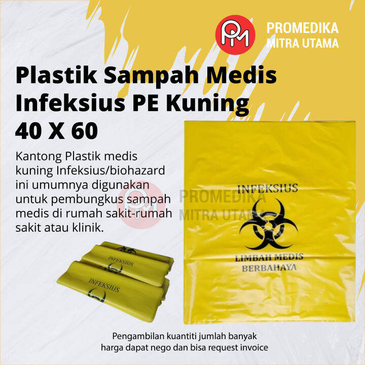 Kantong Plastik Sampah / Infeksius PE Kuning 40 X 60 | Lazada Indonesia