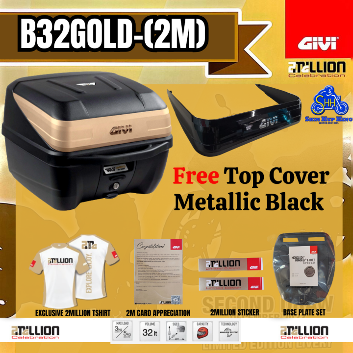 💯ORIGINAL NEW GIVI BOX B32GOLD GOLD LIMITED EDITION B32NB B32NB-ADV ...