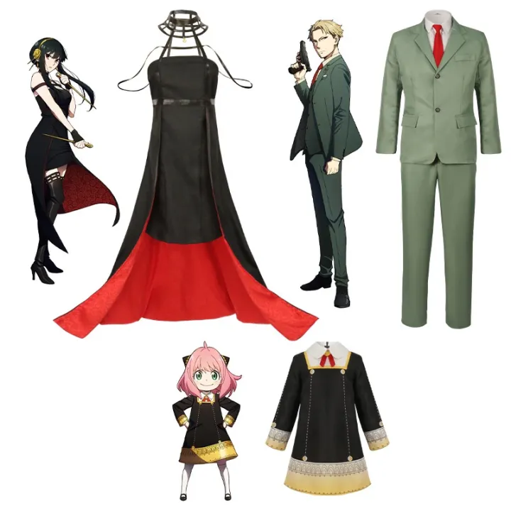 MUGE Spy x Family Anime Spy X Family Cosplay Costume Anya Loid Yor ...