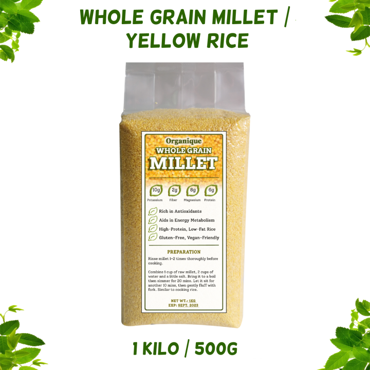 Zenfiber Whole Grain Millet - Yellow Rice - 1kg / 500g | Lazada PH