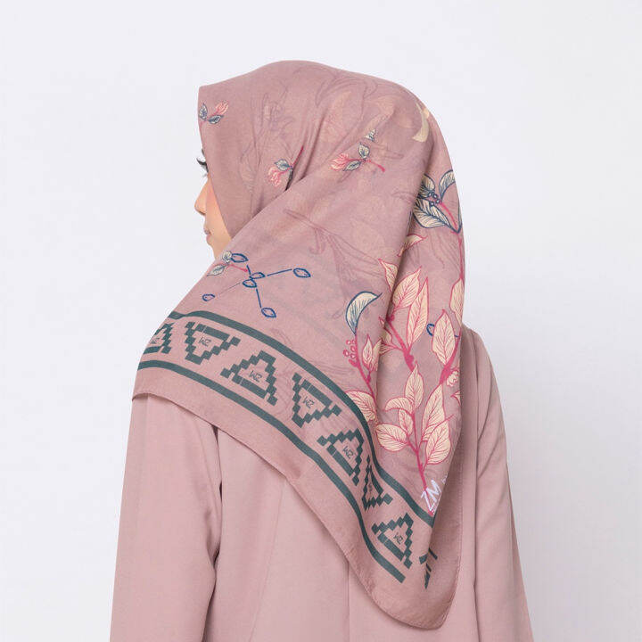 ZM Zaskia Mecca - Kayu Aro Dusty Pink Scarf Kerudung Segi Empat ...