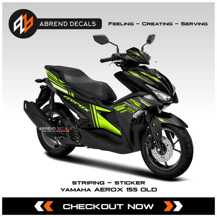 Decal Striping Aerox 155 Old Grafis Custom / Stiker Motor Yamaha Aerox ...