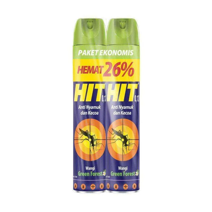Obat Nyamuk Spray HIT Aerosol Green Forest 600+75ml | Lazada Indonesia