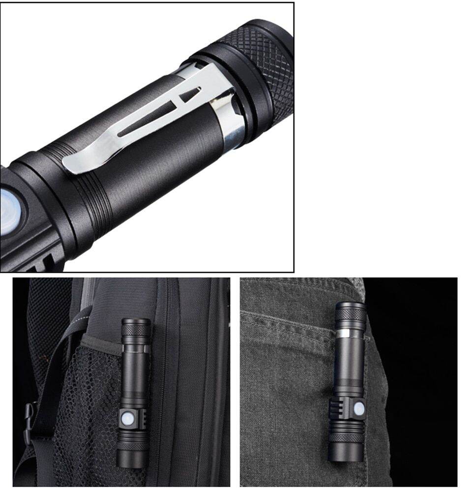 【เรือจากประเทศไทย】ไฟฉาย LED ไฟฉายแรงสูง Zoomได้ ส่องไกล รุ่น Ultrafire ...
