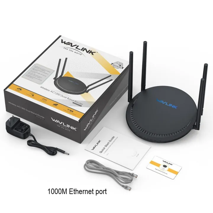 Wavlink 1200Mbps Smart 5Ghz Touchlink AC1200 Dual-Band Gigabit Ethernet ...