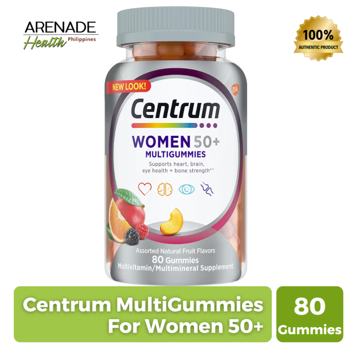 Centrum MultiGummies For Women 50+, Supports Heart, Brain, Eye & Bone ...